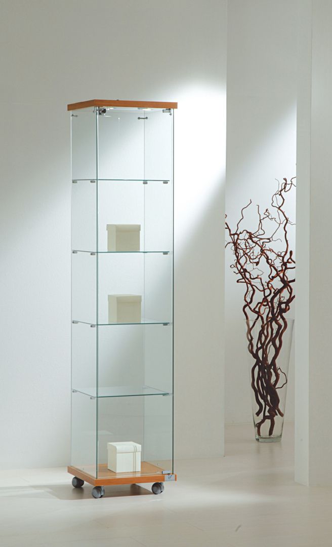 ᐅ Acheter vitrine sur roulettes avec éclairage led