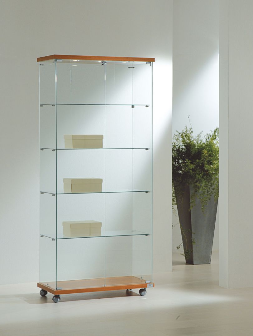 ᐅ Acheter vitrine sur roulettes avec éclairage led